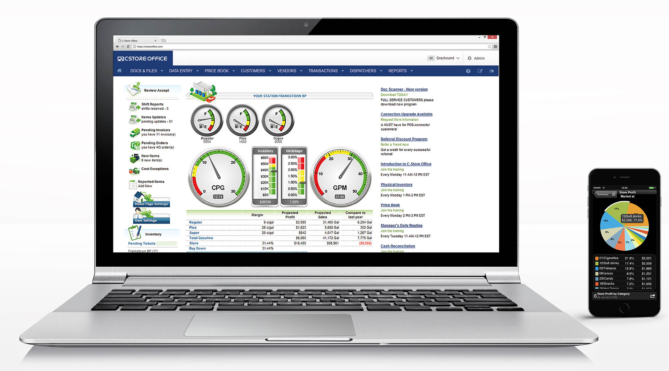 C-Store Back-Office Software from Petrosoft